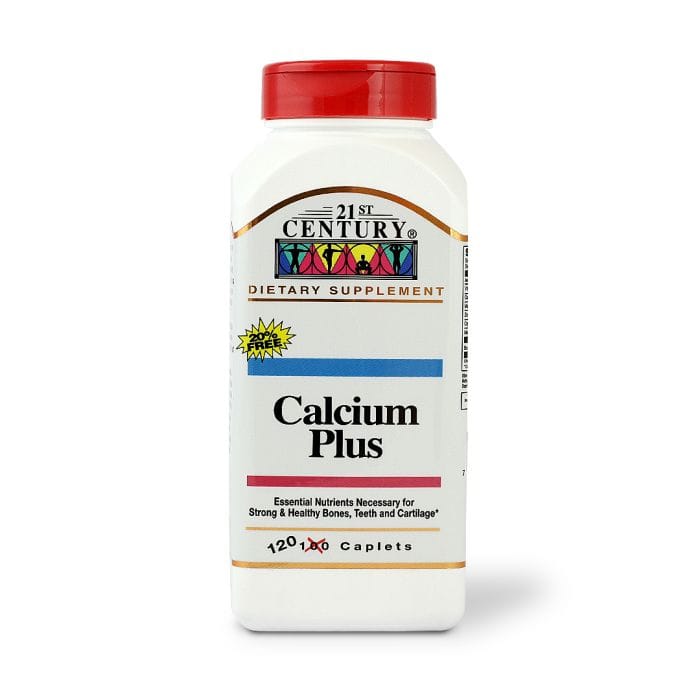 Buy 21 St Century Calcium Plus Caplet 120 S Online in UAE | Al Ain Pharmacy