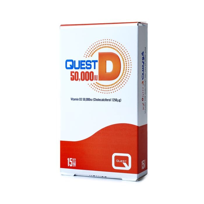Buy Quest D3 50000 Iu Tabs 15 S Online in UAE | Al Ain Pharmacy