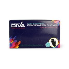 Buy Diva Gloves Latex Powder Free L 100 S Online in UAE | Al Ain Pharmacy