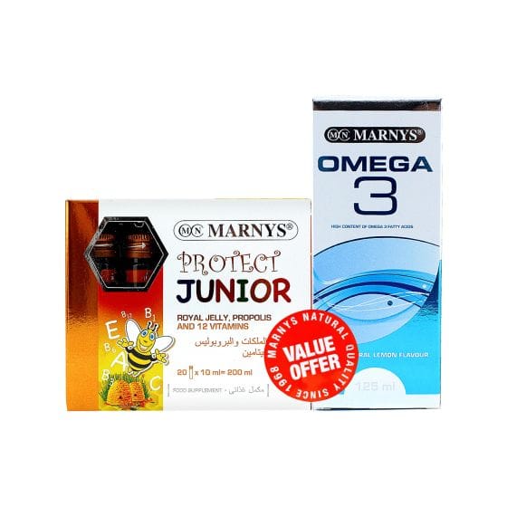 Buy Marnys Protect Junior Vials 10Ml X 20 S + Omega 3 Syp Free Online ...