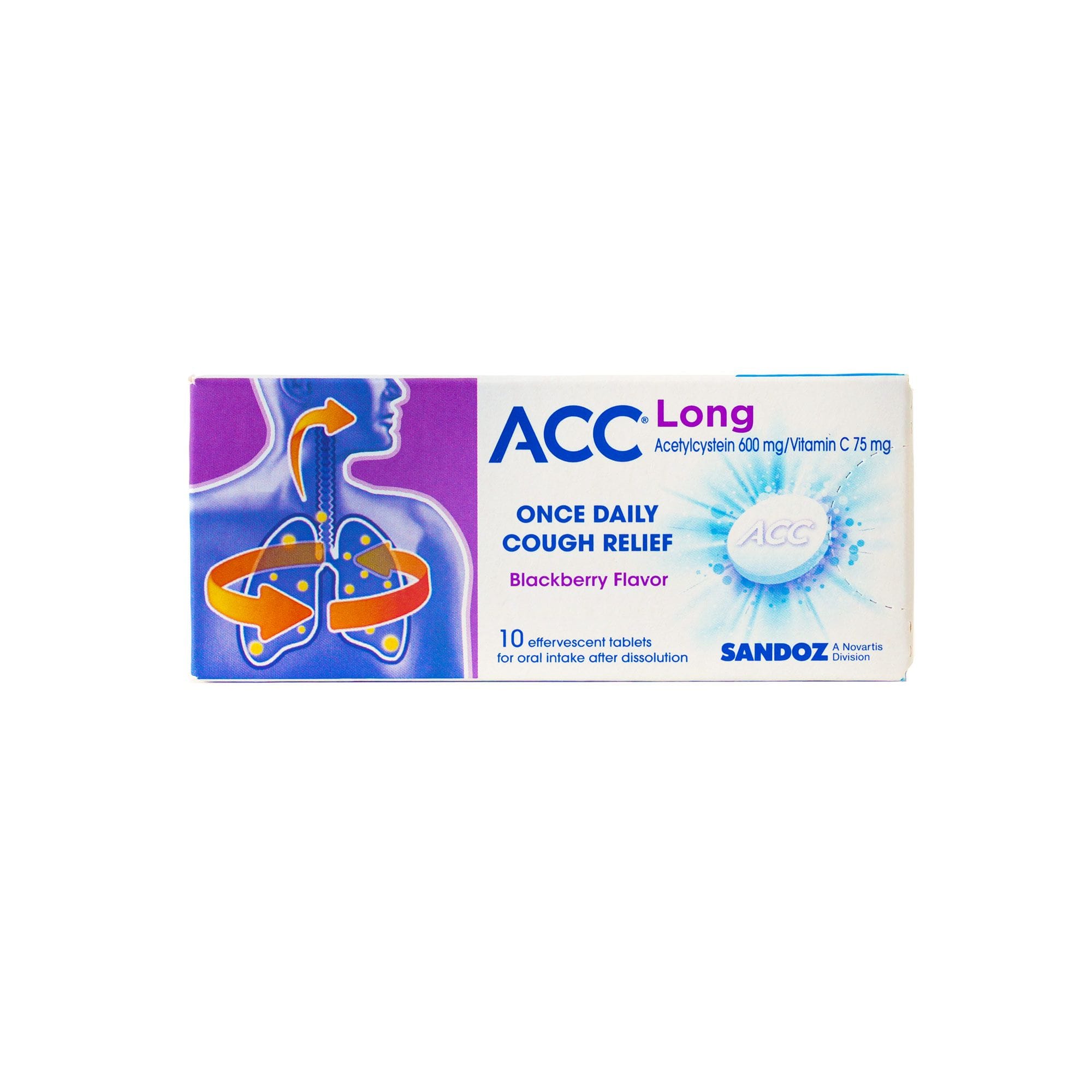Buy Acc Long 600 Mg Eff Tab 10 S Online in UAE | Al Ain Pharmacy