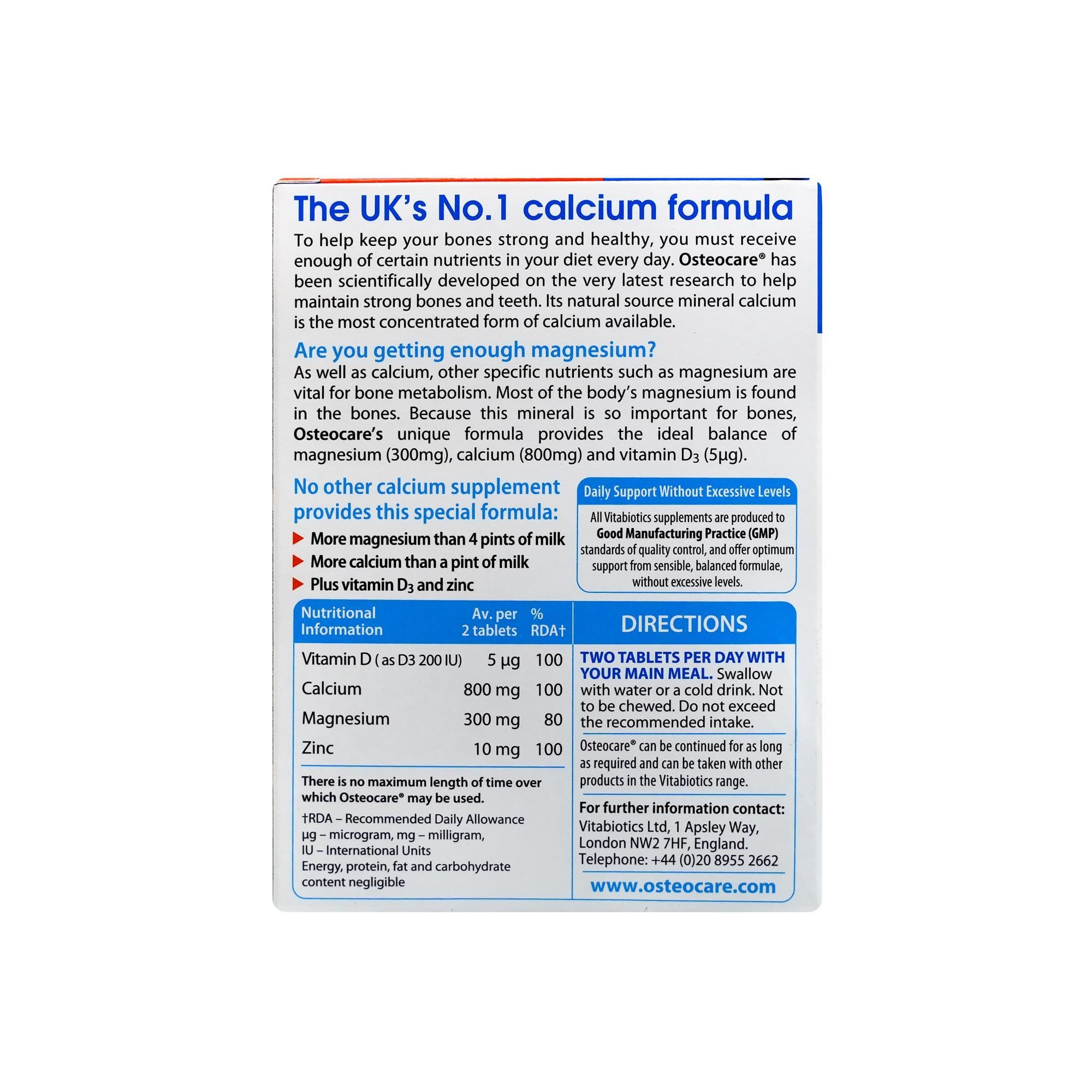 Buy Vitabiotics Osteocare Tab 30s Online in UAE | Al Ain Pharmacy