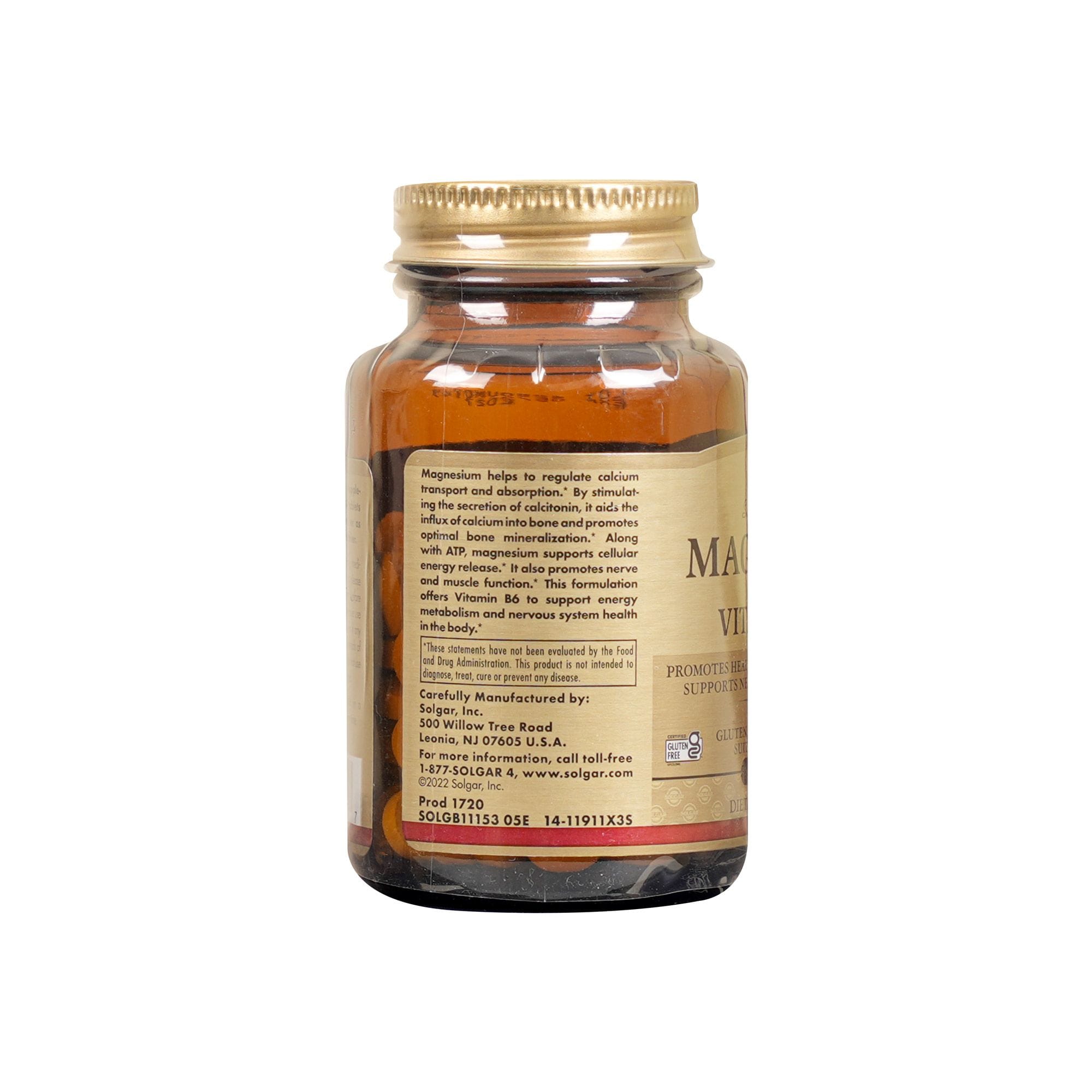 Buy Solgar Magnesium Vit B6 Tab 100 s Online in UAE | Al Ain Pharmacy
