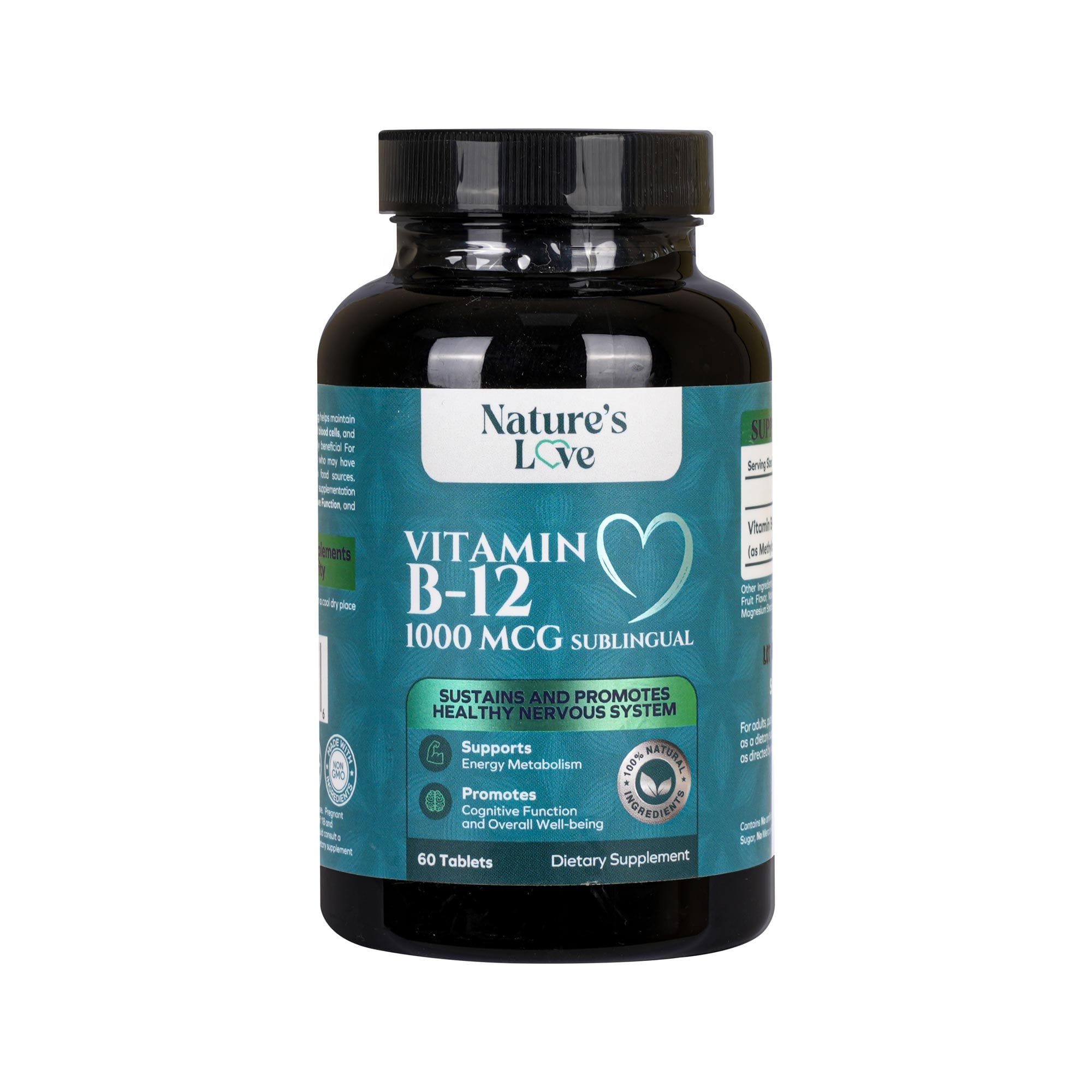 Buy Natures Love Vitamin B-12 1000 Mcg Tabs 60 S Online in UAE | Al Ain ...